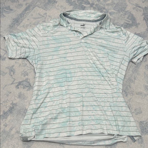 Puma | Shirts | Puma Mens Light Green Striped Button Down Shirt | Poshmark